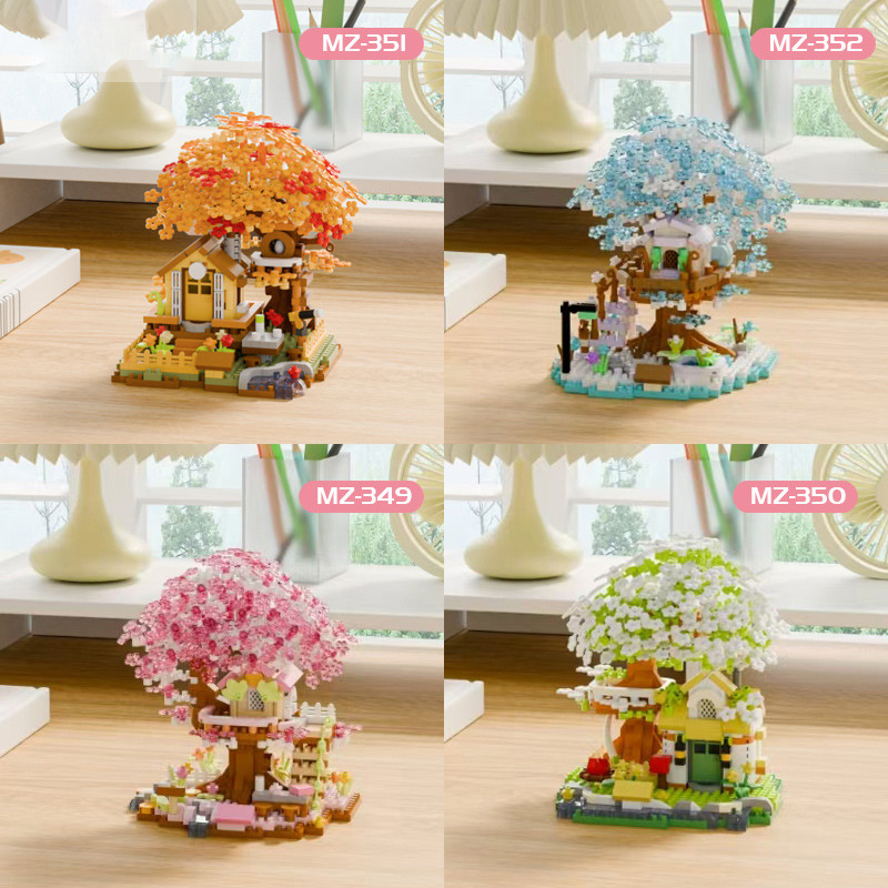 Jual (BOX+Lampu) Sakura Pohon Mainan Bricks Bricks Flower induk Mainan ...