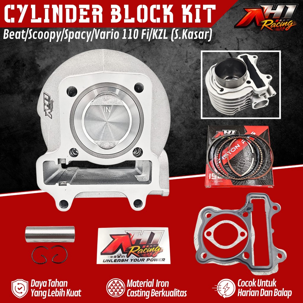 Jual Blok Block Seher Bore Up AH1 Racing Beat Fi Scoopy Fi Vario 110 Fi ...
