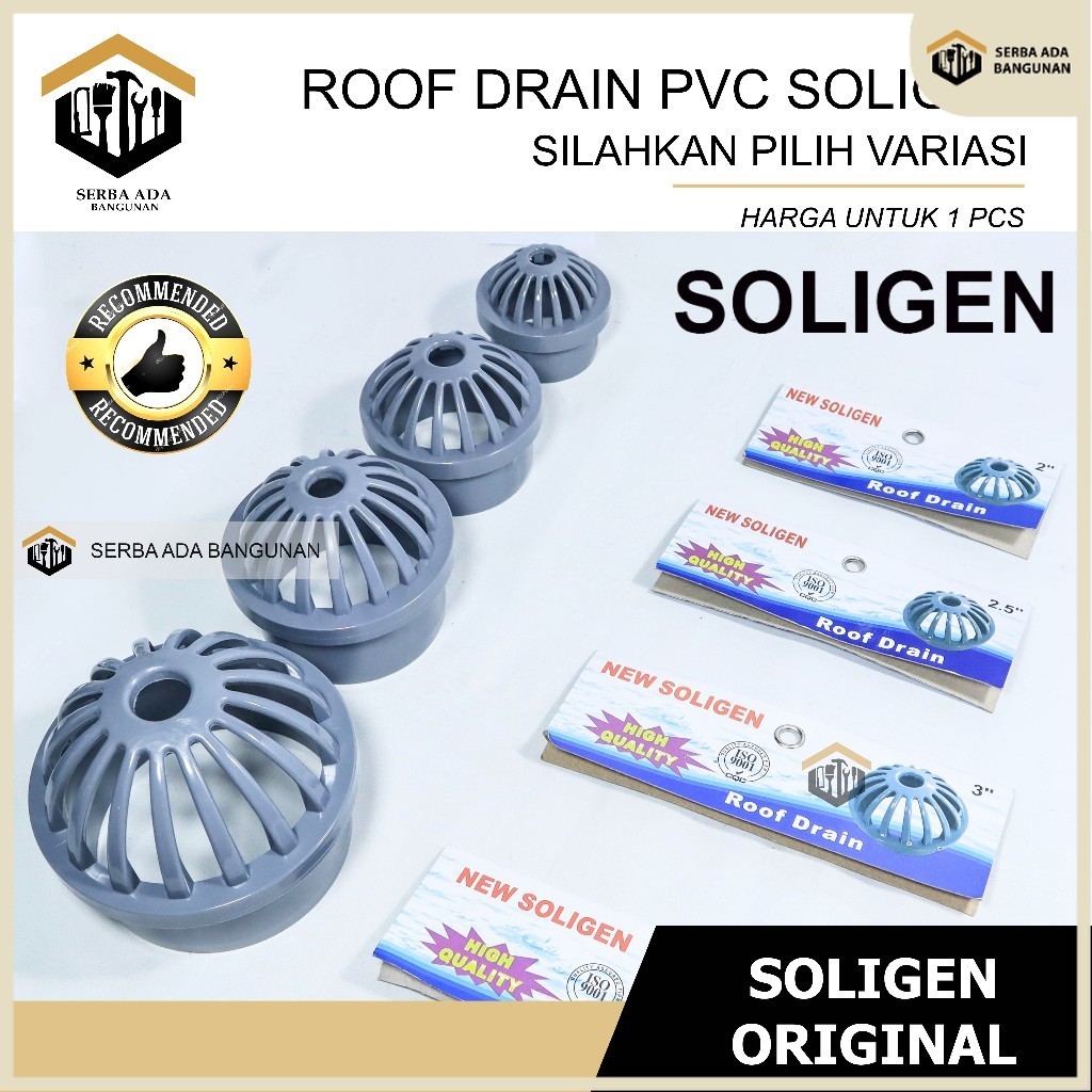 Jual SAB Roof Drain SOLIGEN 2 dan 3 Inch Saringan Talang Air Pembuangan ...