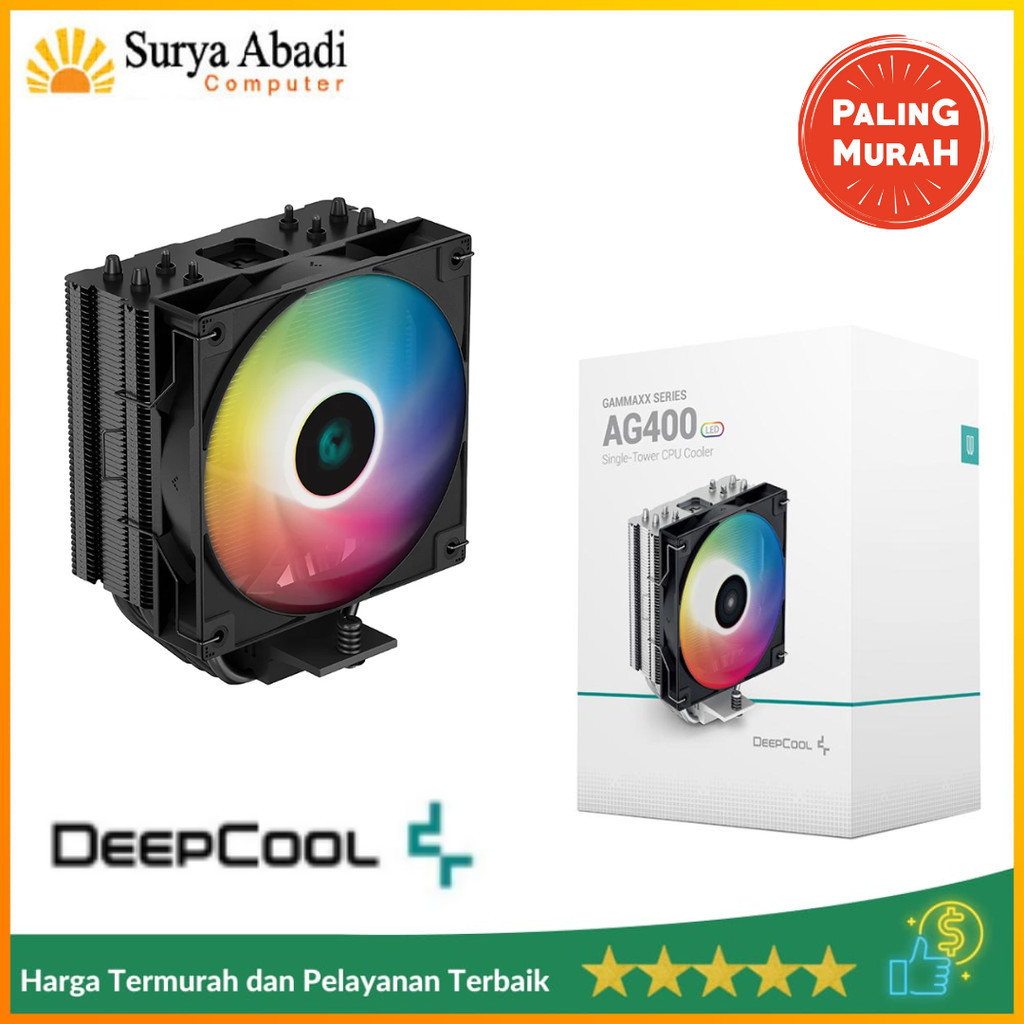 Jual Deepcool AG400 LED Fixed CPU Cooler New AG 400 Deepcool Cpu Cooler ...