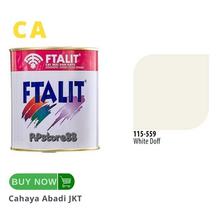 Jual CAT MINYAK KAYU BESI FTALIT 559 WHITE / PUTIH DOFF | Shopee Indonesia