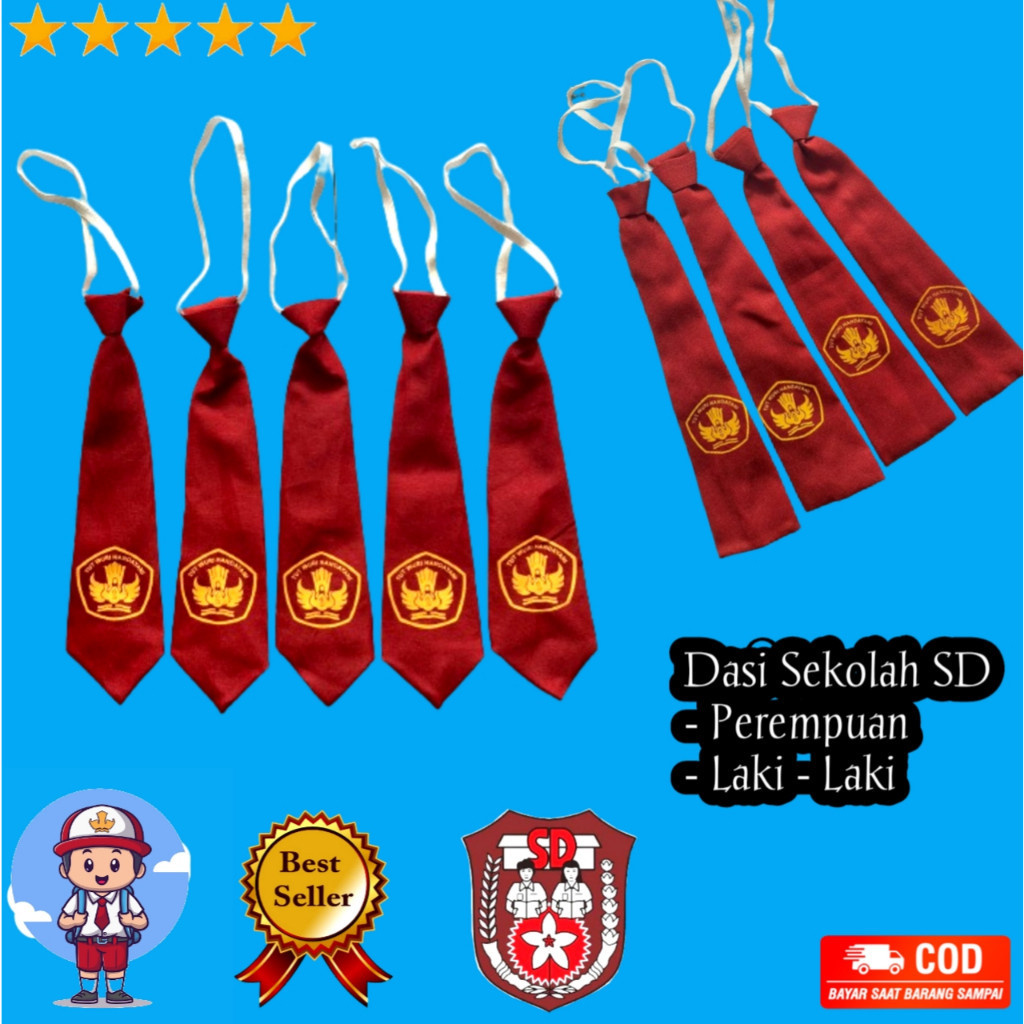 Jual Dasi SD - Dasi Sekolah Anak SD Perempuan dan Laki - Laki / Logo ...