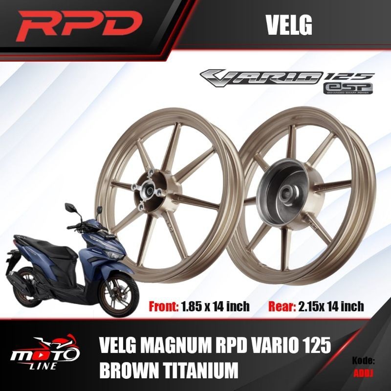 Jual Velg pelek Racing Vario 125 150 RPD Magnum Casting Wheel F: 1 ...
