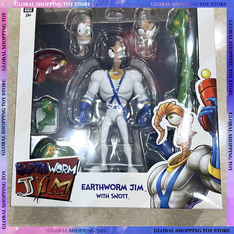 Jual 1/12 Earthworm Jim Action Figure Psy-Crow Snot Worm Body Jim Heads ...