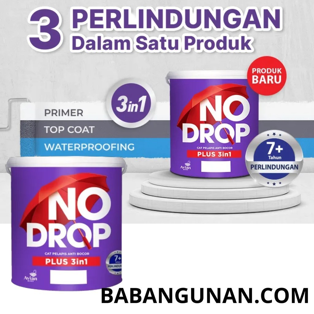 Jual CAT NO DROP PLUS 3 IN 1 WATERPROOFING | Shopee Indonesia