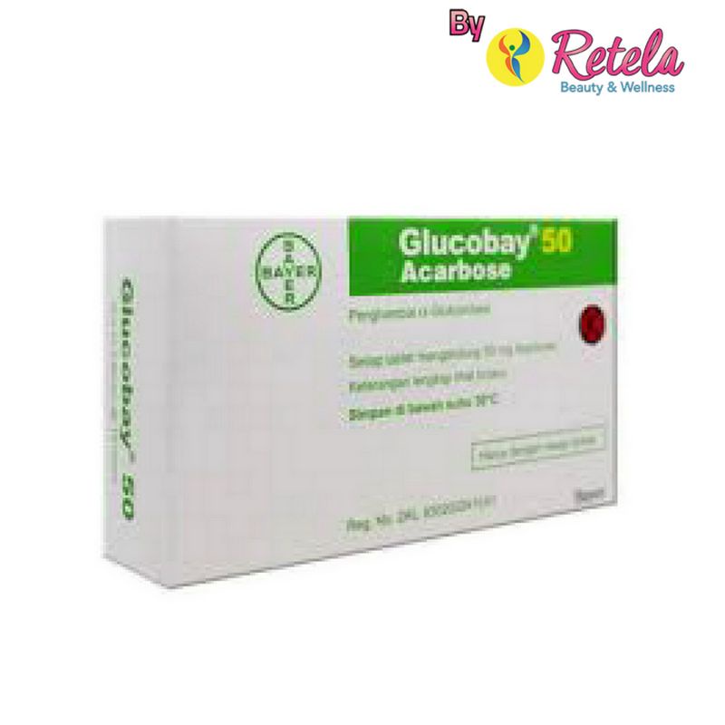 Jual GLUCOBAY 50MG 1 SACHET 10 TABLET | Shopee Indonesia