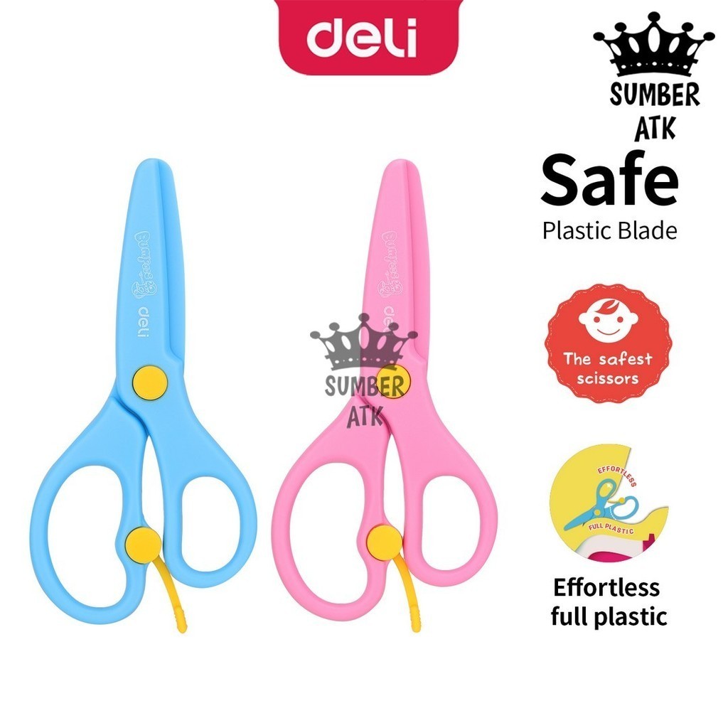 Jual Deli D60402 Gunting Anak Plastik Deli ED60402 tip tumpul untuk penggunaan yang aman ...