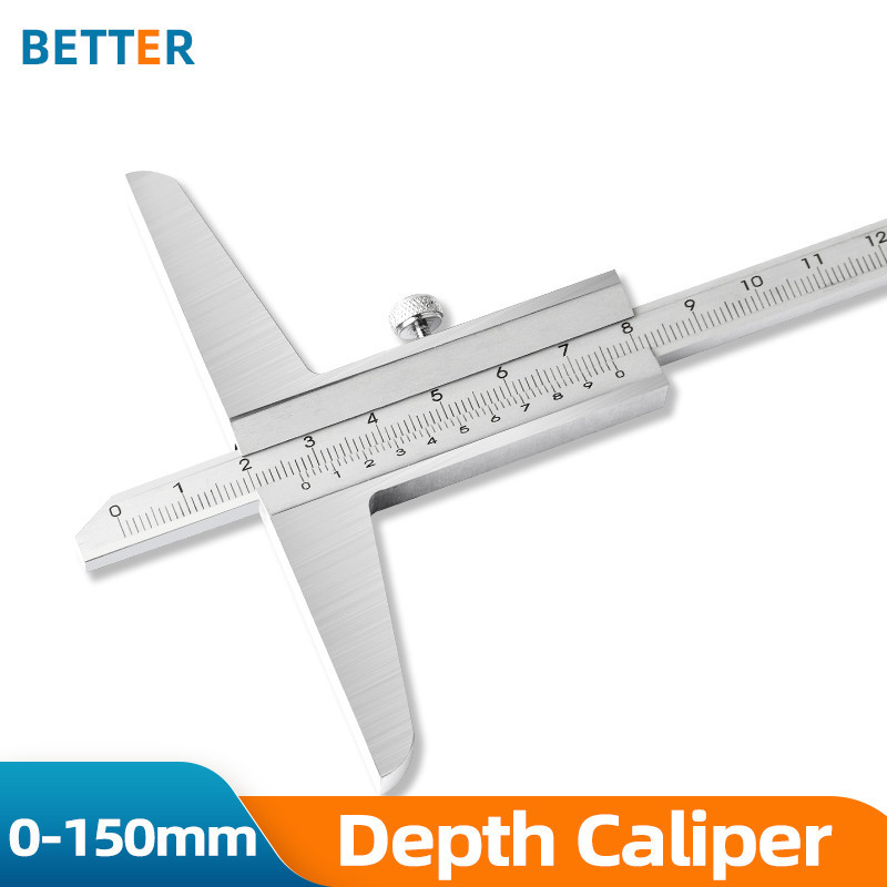 Jual Depth Gauge Vernier Caliper Metal Calipers Woodworking Tools ...