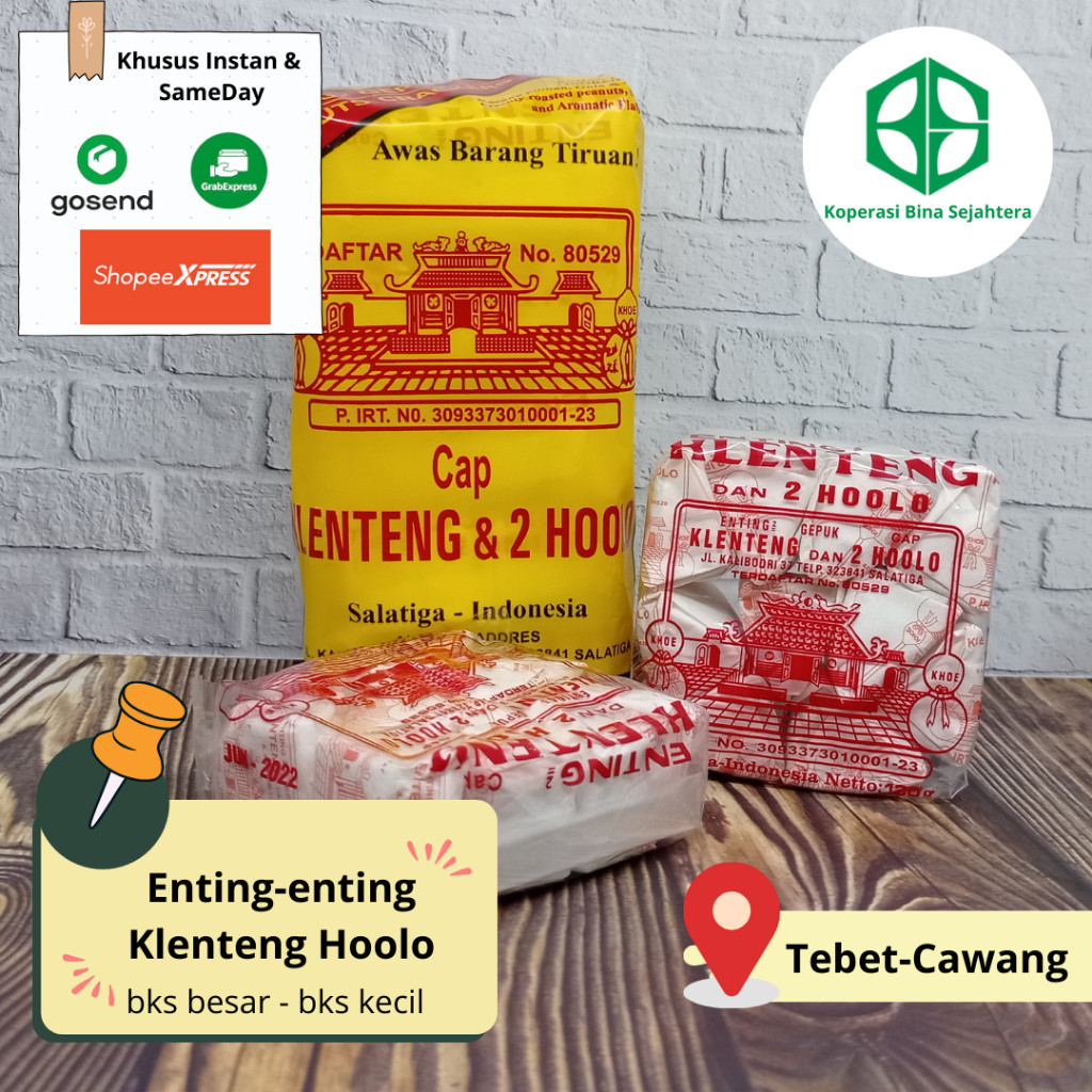 Jual Enting Enting Gepuk Kacang Cap Klenteng & 2 Hoolo Asli Khas ...