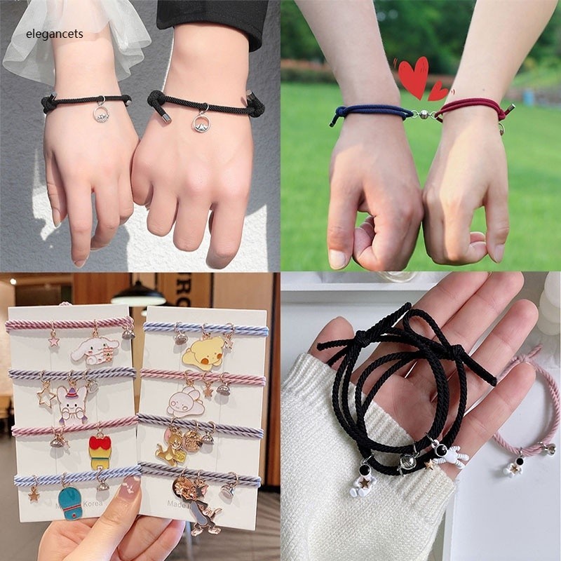 Jual 2 pcs gelang magnet/1 Pasang Gelang Couple Magnet Gelang Tali ...