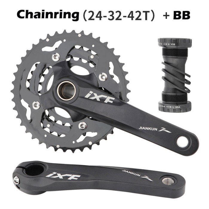 Jual IXF Crank HT2 Crankset Hollowtech BB Plus Triple Chainring 24-32 ...