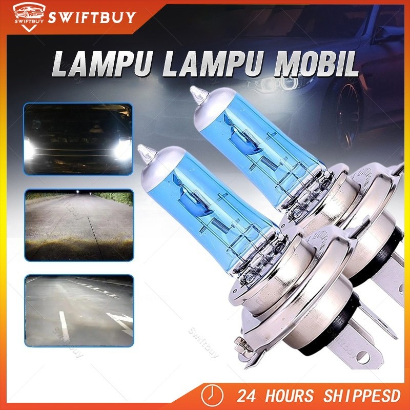 Jual 2 PCS Xenon Lampu 100W H4 Mobil Lampu Depan Kabut Lampu High and ...