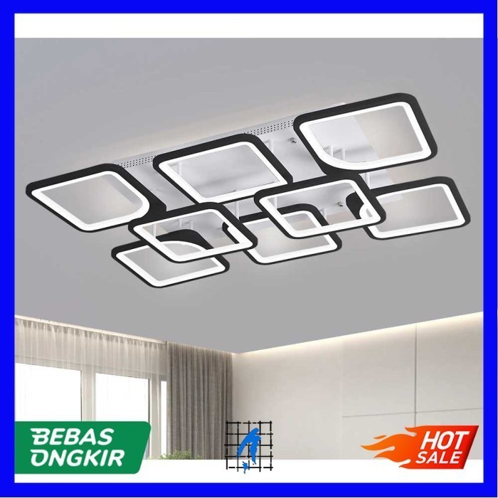 Jual Lampu LED Plafon Modern Chandelier Light 6+2 LED 85W | Shopee ...