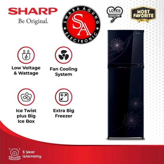 Jual Kulkas 2 Pintu SHARP Jumbo Type:SJ-316MG (Khusus Daerah Medan) | Shopee Indonesia