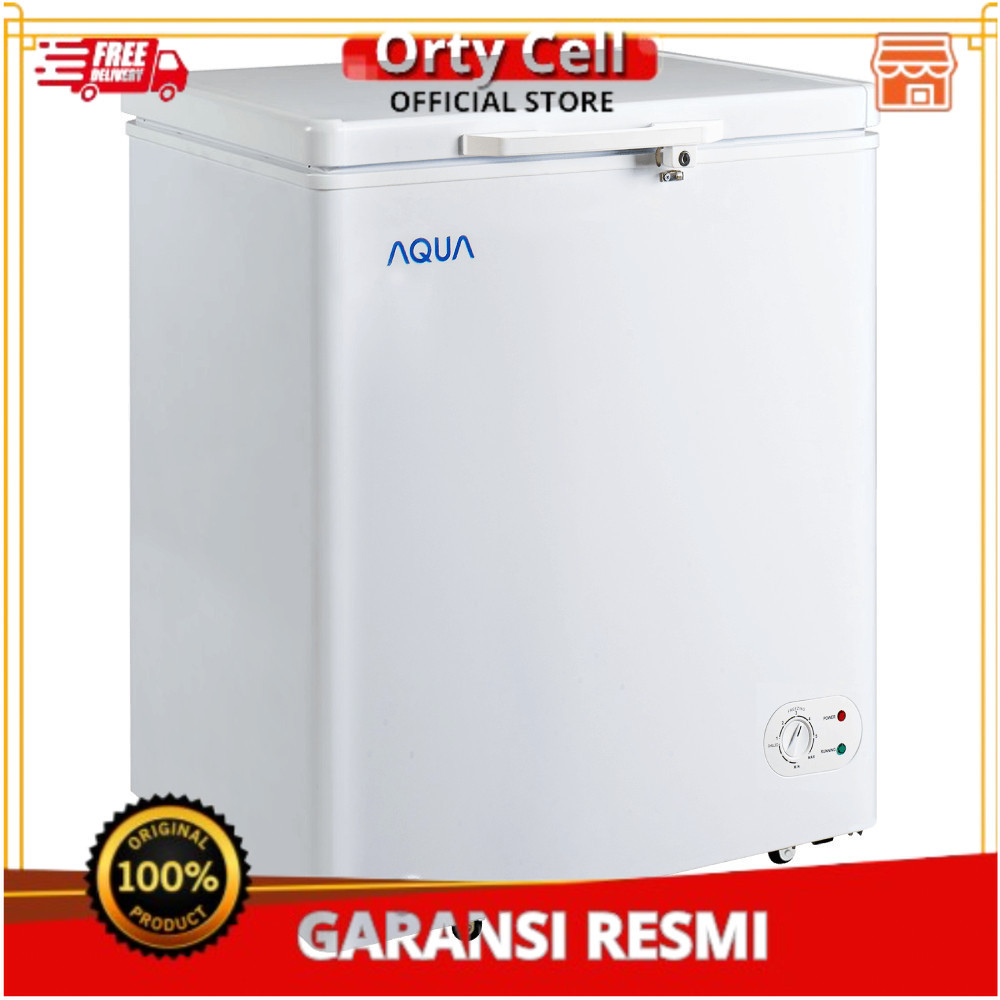 Jual FREZER AQUA AQF 120 HC CHEST FREEZER BOX 120HC LEMARI PEMBEKU ...