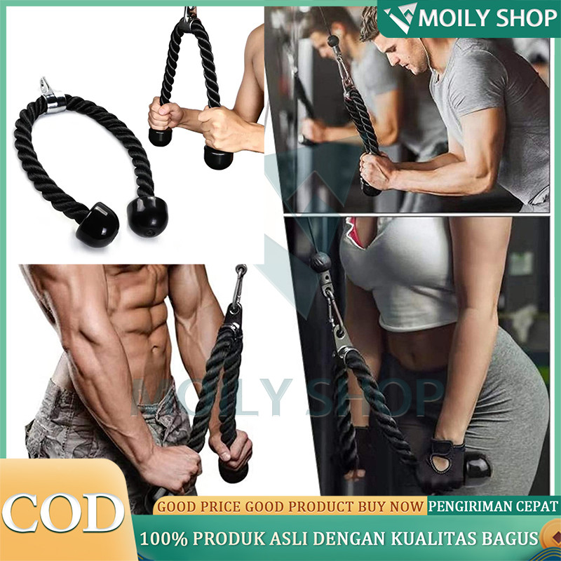 Jual Rope Gym/Rope tricep/Rope triceps/ Muscle Exercise Rope/ Tali ...