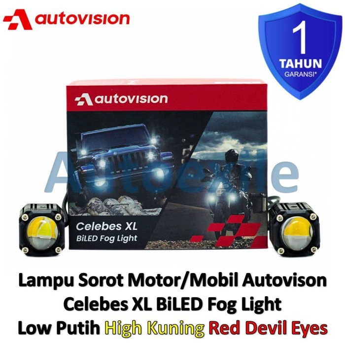 Jual Mini Projie BiLED Autovision Celebes 40W Putih Kuning Lampu Motor ...