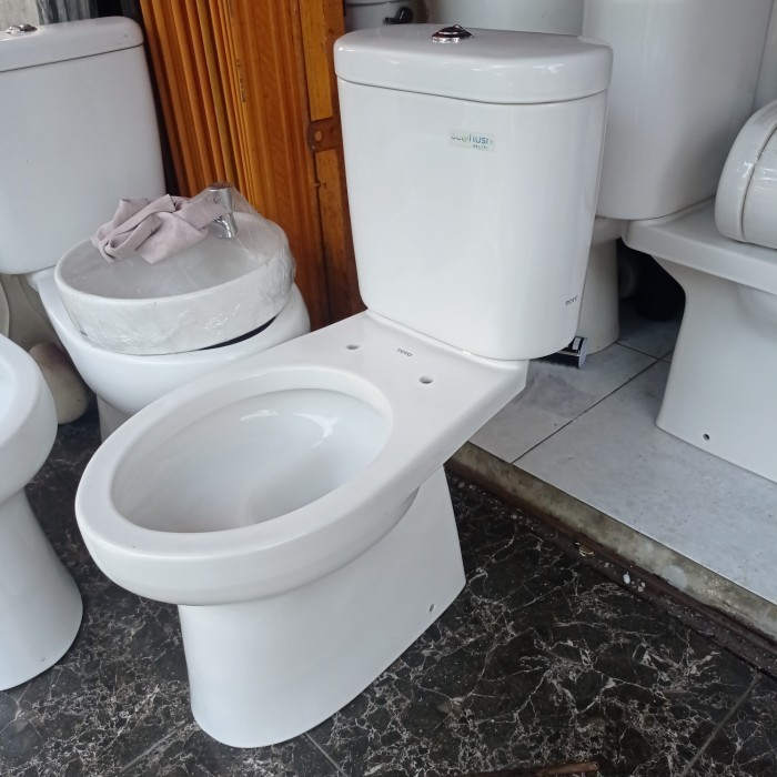 Jual closed kloset toilet duduk monoblok toto tombol atas ECO FLUSH ...