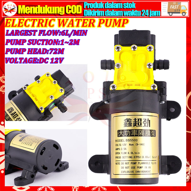 Jual Pompa Air DC 12V 87Psi Pompa Dinamo Pompa Cuci Ac Cuci Motor High ...