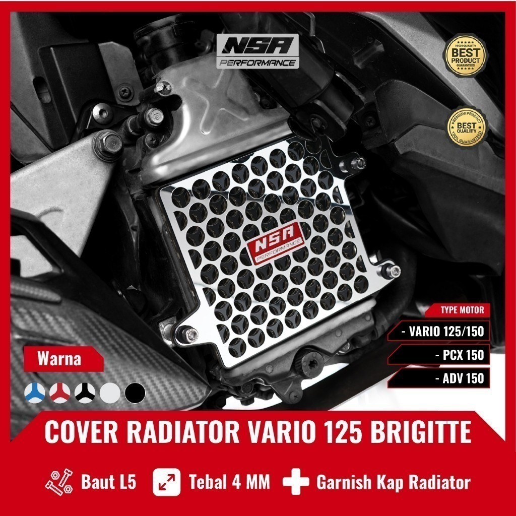 Jual NSA COVER RADIATOR HONDA 125/150 TwoTone Brigitte Tutup Radiator ...