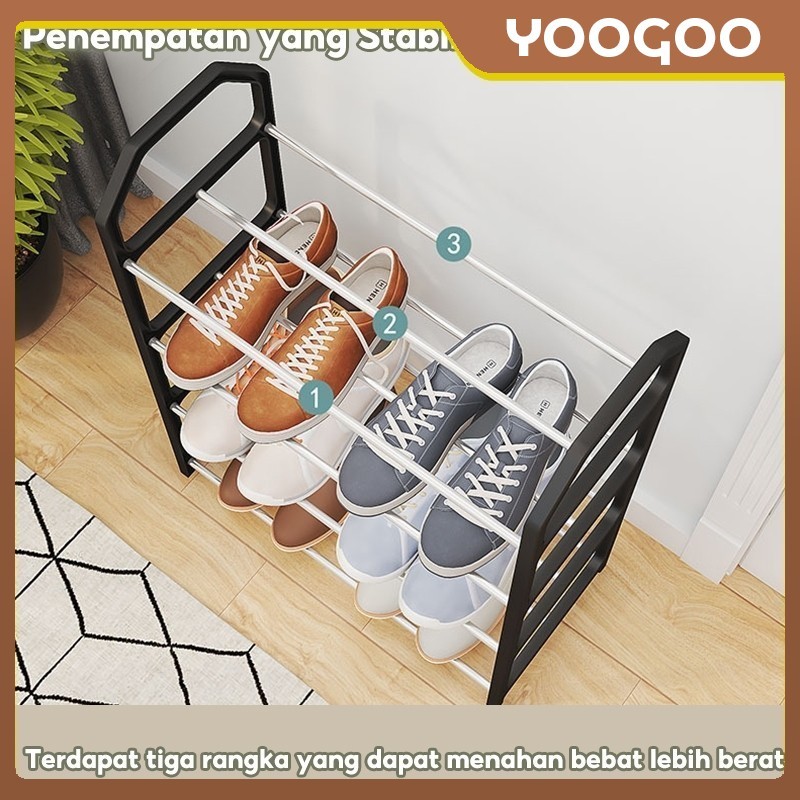 Jual YooGoo Rak Sepatu dan Sandal Rumahan 4 Susun | Shopee Indonesia