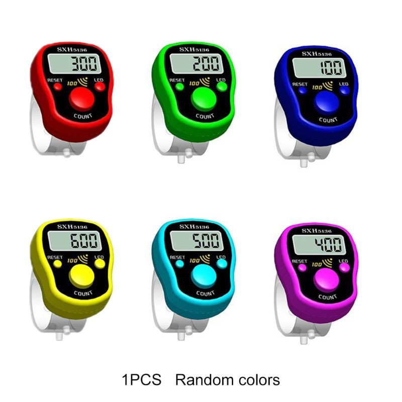 Jual LED Finger Tally Counter Digital Electronic Tasbeeh Counter Lap ...