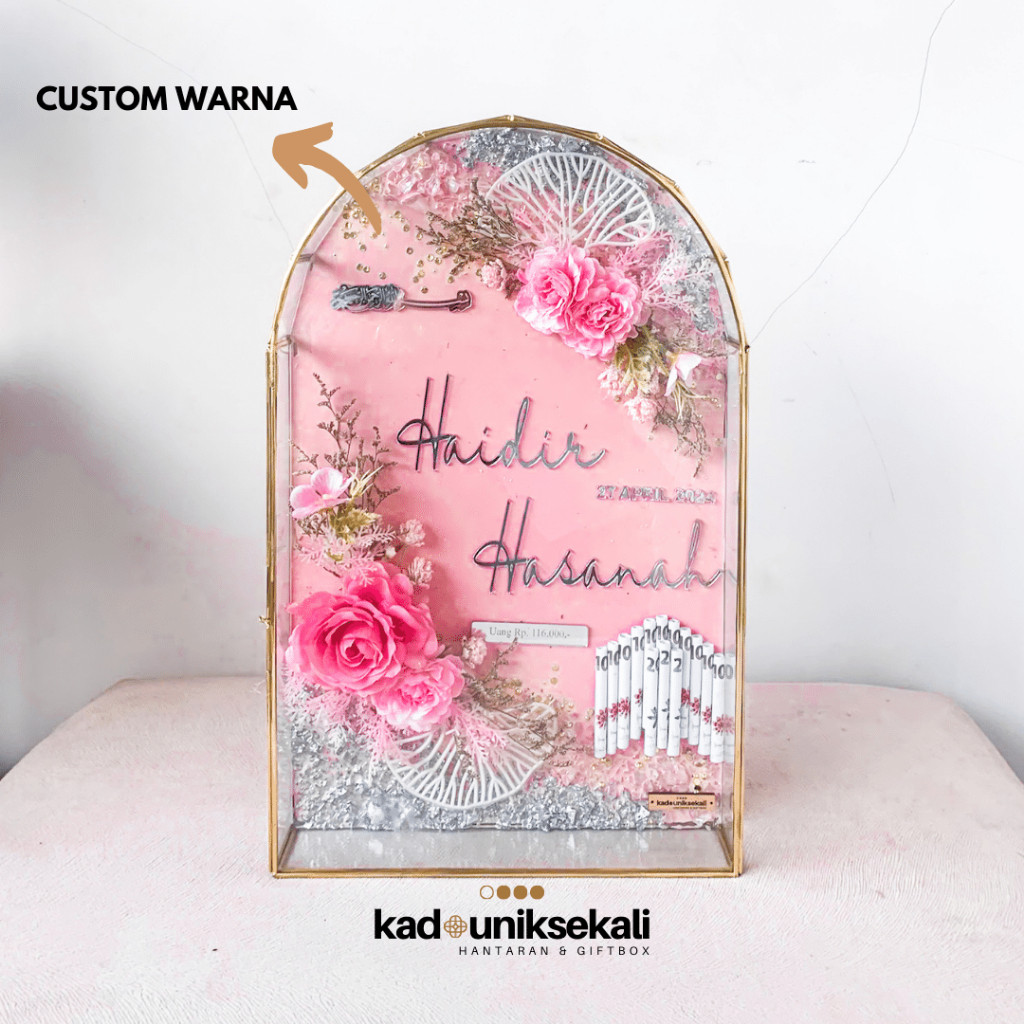 Jual Custom Warna Mahar Resin Simbolis Pernikahan Full Glass 27x42cm ...