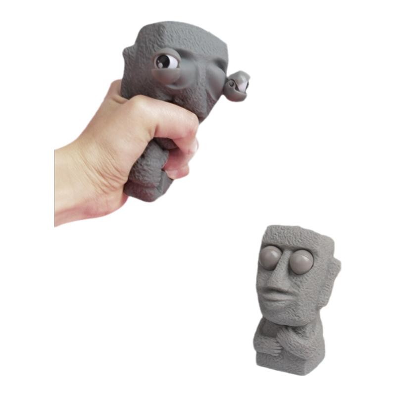 Jual Funny Facial Expressions Squishy Antistress Toys Moai Statue ...