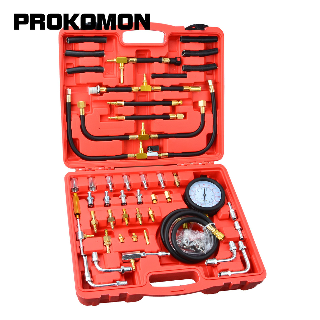 Jual Fuel Injection Pressure Tester Kit 0-140 PSI Gauge Dual Dial for ...