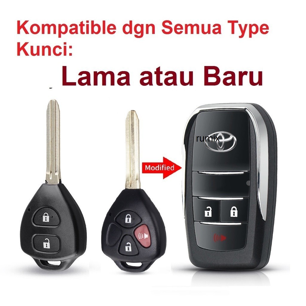Jual Toyota Casing Kunci Case Remot Model Lipat Innova Yaris Vios Altis ...