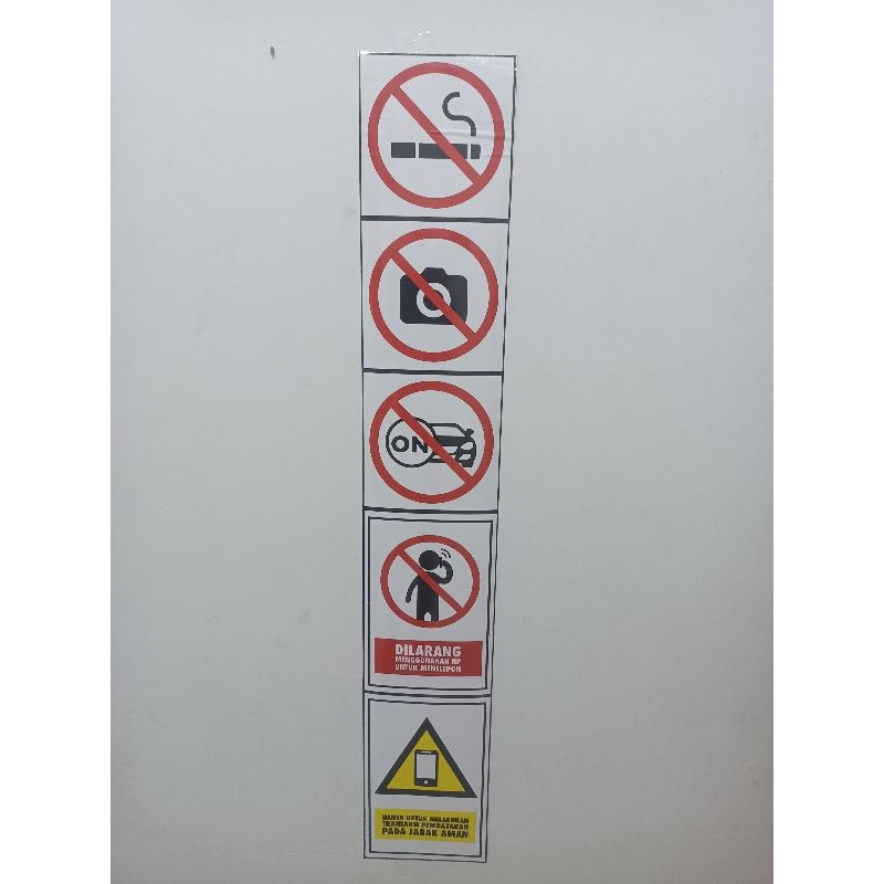 Jual Sticker Larangan Tiang Kanopi Spbu Pertamina | Shopee Indonesia