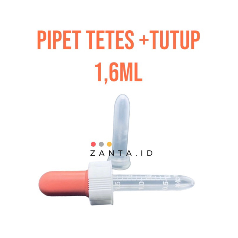 Jual Pipet tetes drop sirup dengan tutup | Pippet cairan 1,6ml | Shopee ...