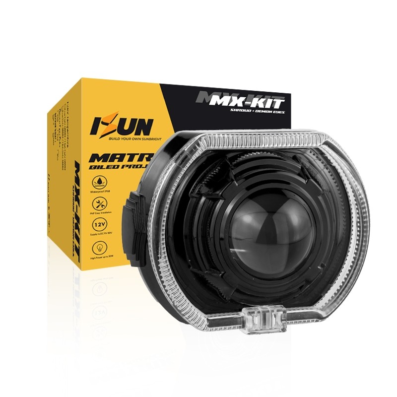 Jual ISUN Lampu Projie BILED MATRIX MX-KIT dengan Shroud dan Demon Eyes ...