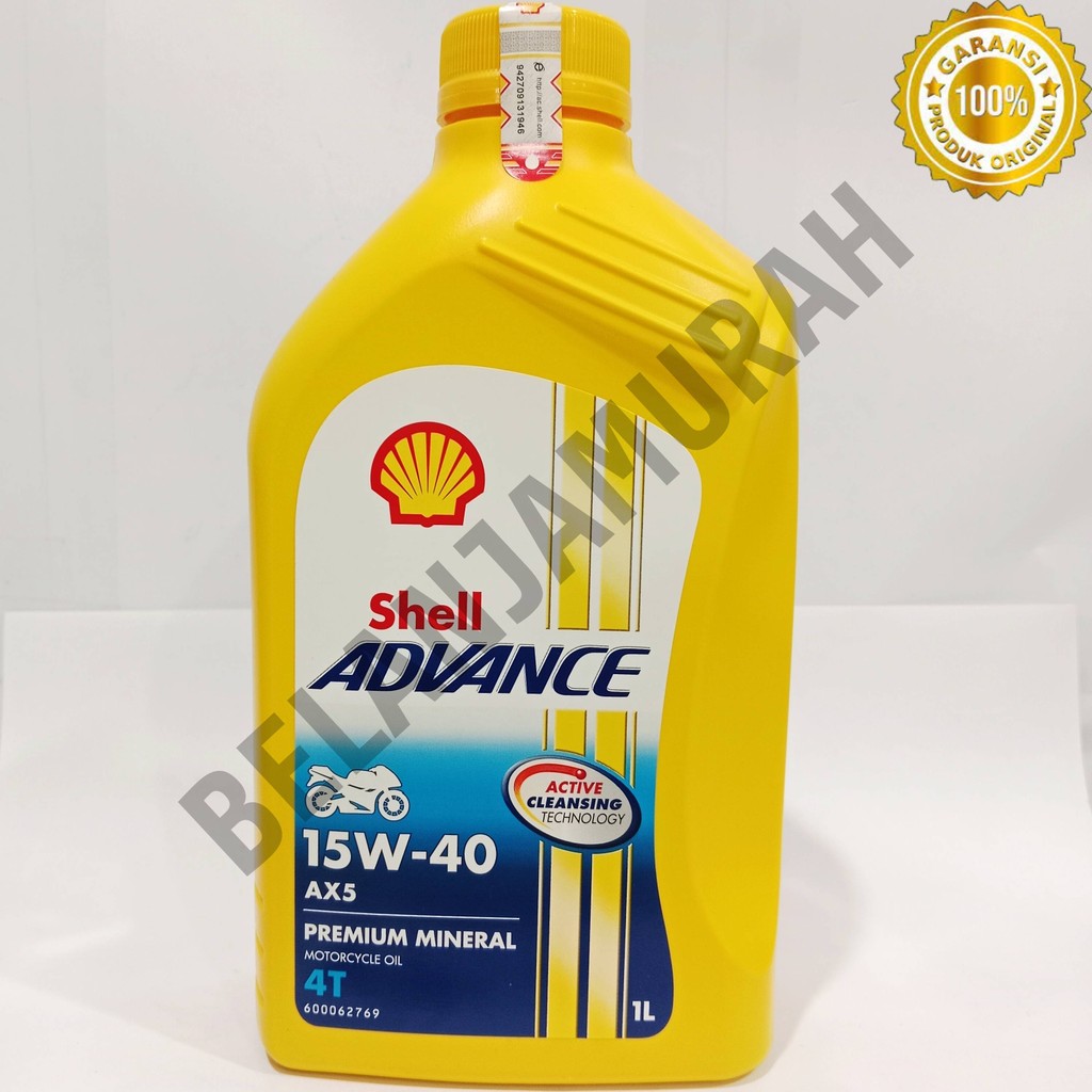 Jual Oli Motor Shell Advance 4T Shell AX5 SAE 15w-40 1 Liter 100% ASLI | Shopee Indonesia