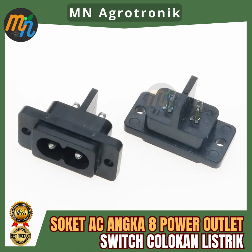 Jual Soket AC angka 8 Standar Power Outlet Socket Switch Colokan Listrik | Shopee Indonesia