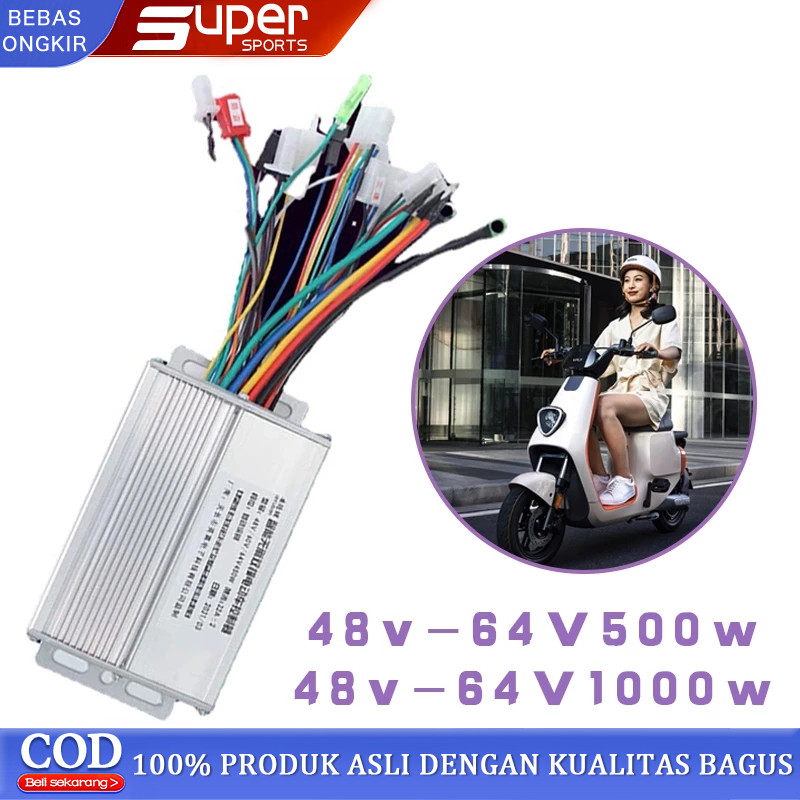 Jual 48V 500W Kontroler Sepeda Listrik Motor Controller Brushless DC ...