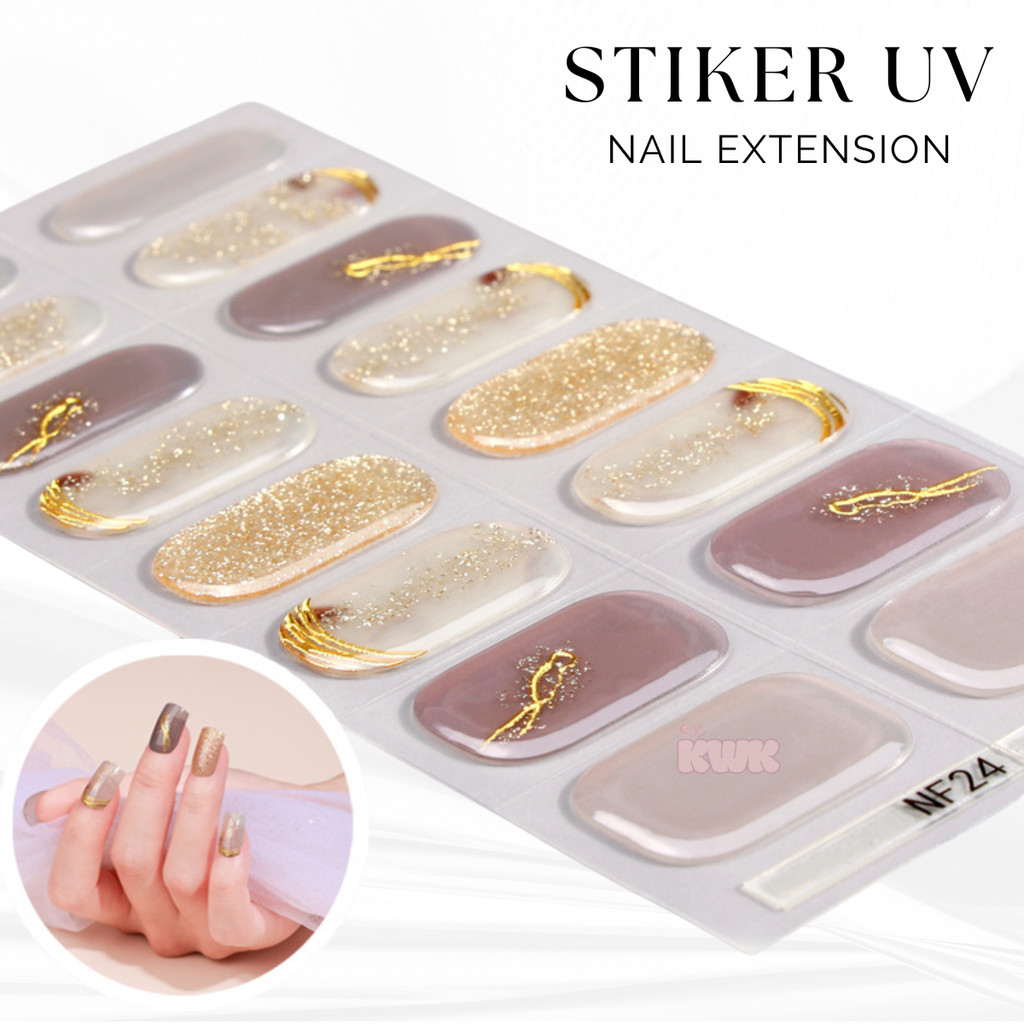 Jual Stiker Kuku Premium Kuku Gel Semi Cure Gel Wrap Sticker Nail Art ...