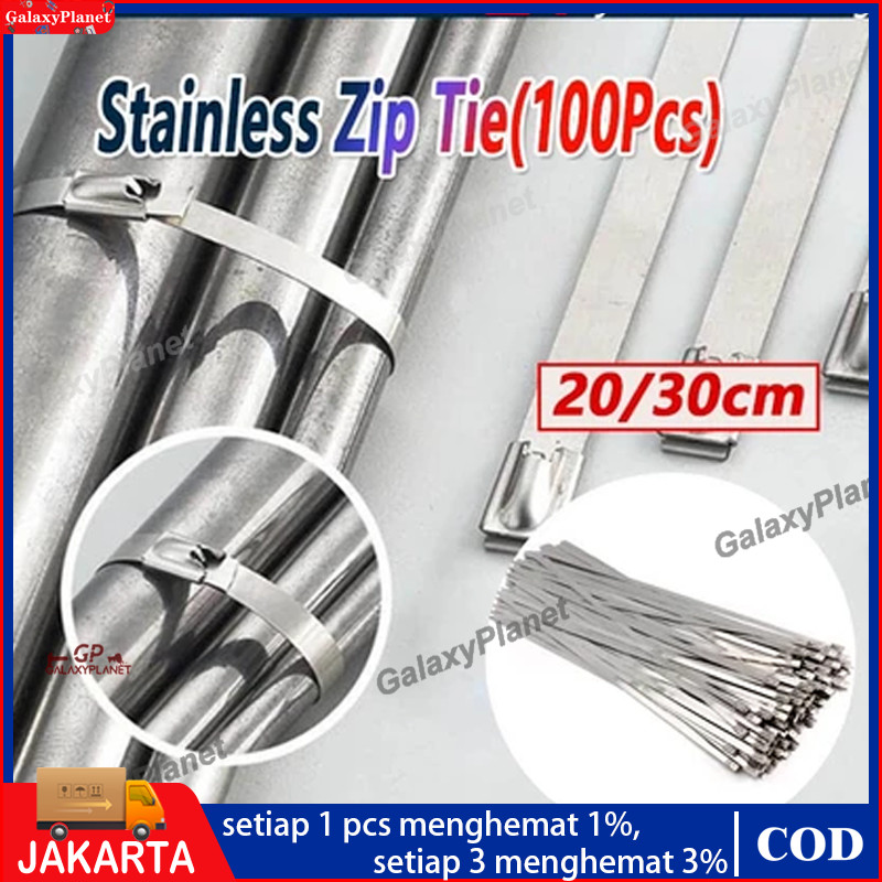 Jual Kabel Ties Besi Stainless 304 Tali Tie Tis Klem Pengikat Pipa ...