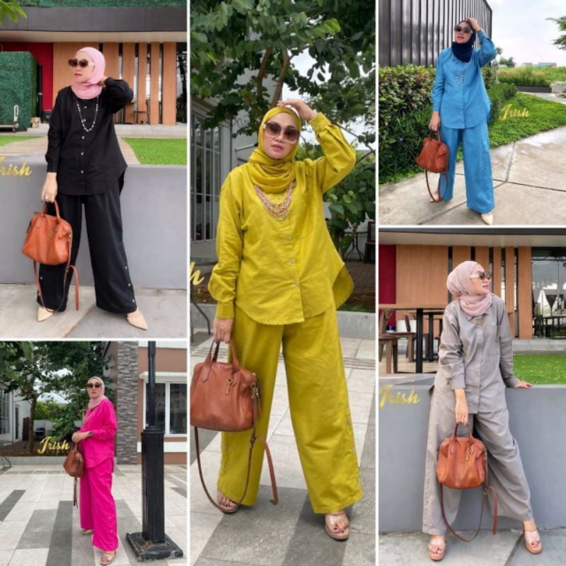 Jual Kyara Set Arcadia Set Kulot Linen Oversize | Shopee Indonesia