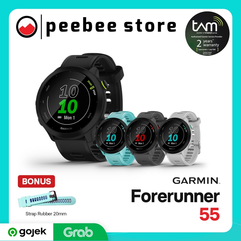 Jual GARMIN FORERUNNER 55 | FR55 | GARANSI TAM 2 TAHUN | Shopee Indonesia