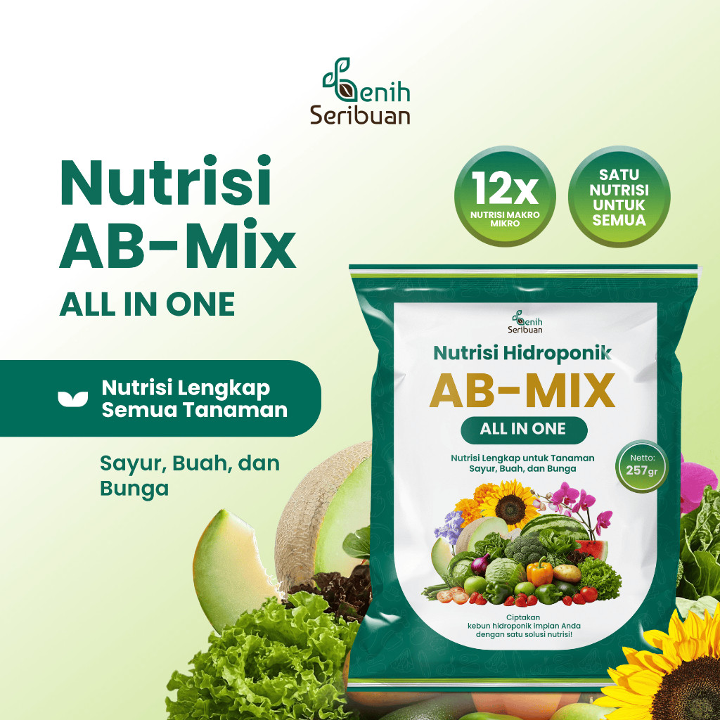 Jual Benih Seribuan - AB Mix Hidroponik All in One – Nutrisi untuk ...