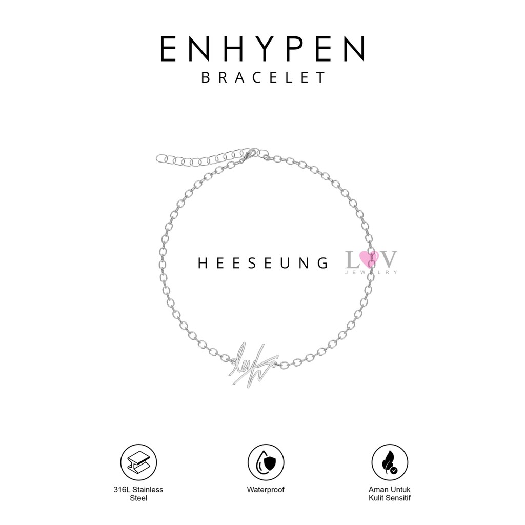 Jual Gelang Tanda Tangan Enhypen Handwriting Signature Aksesoris Gift ...