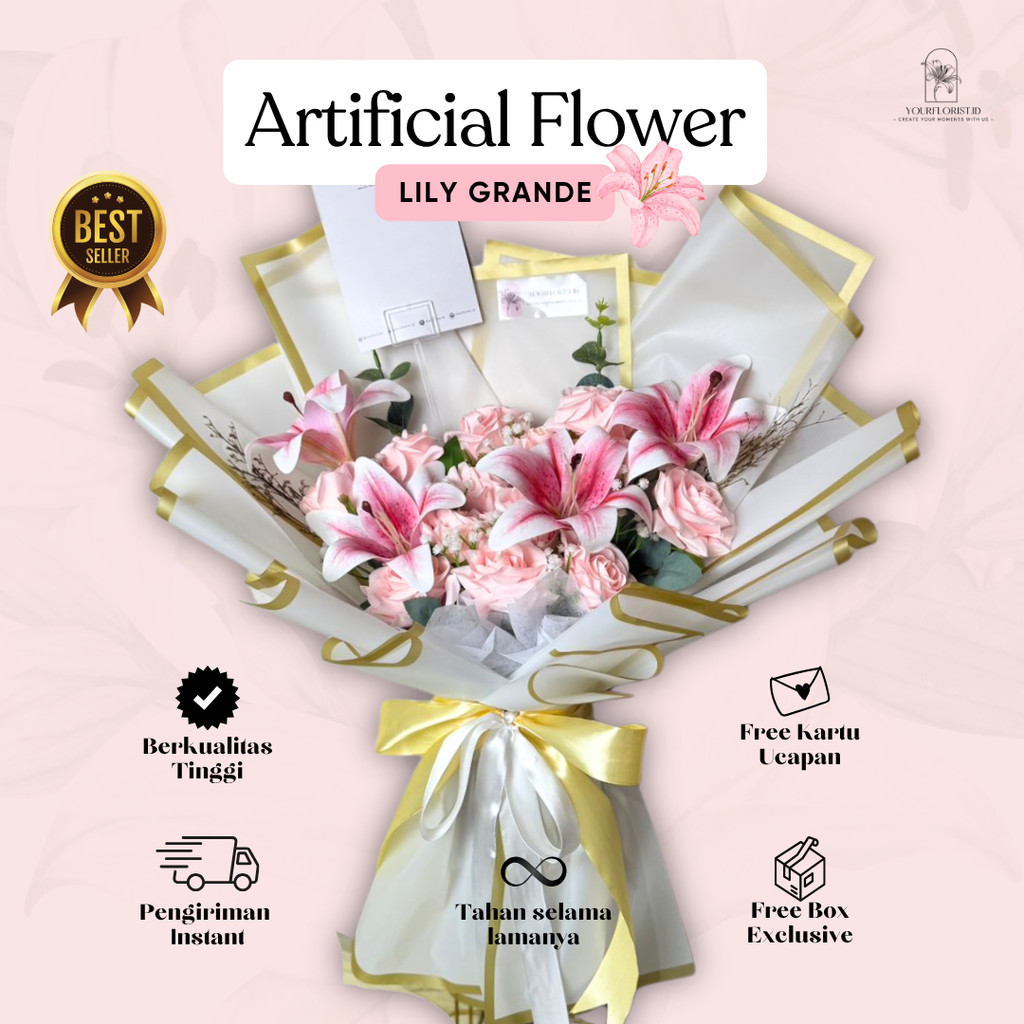 Jual Flower Bouquets Ready Stock Instant Bunga Mawar Jumbo 9 Kuntum ...