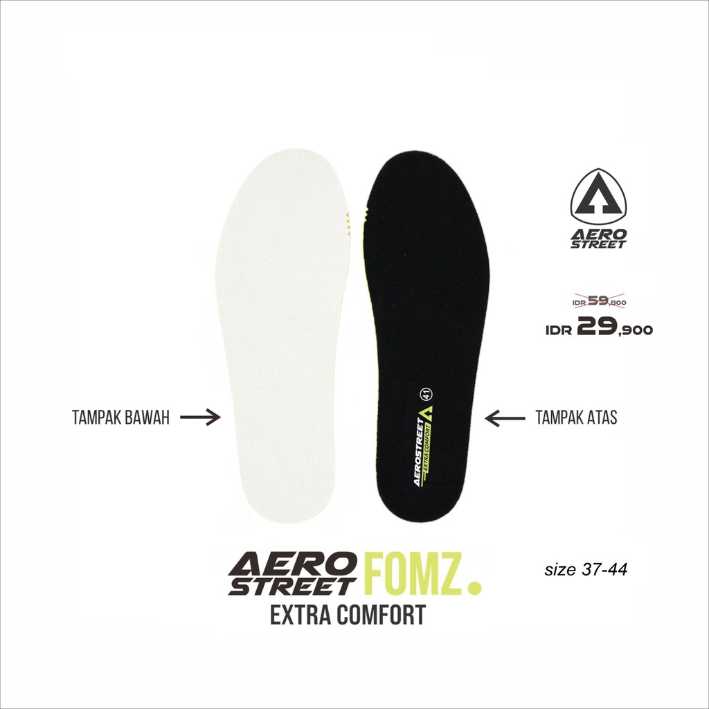 Jual Aerostreet 37-44 Aerofomz Extra Comfort Hitam - Insole Sepatu ...