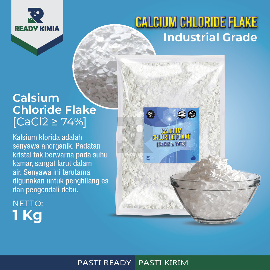 Jual Calcium Chloride Flake 74% Teknis 1 KG premium | Shopee Indonesia