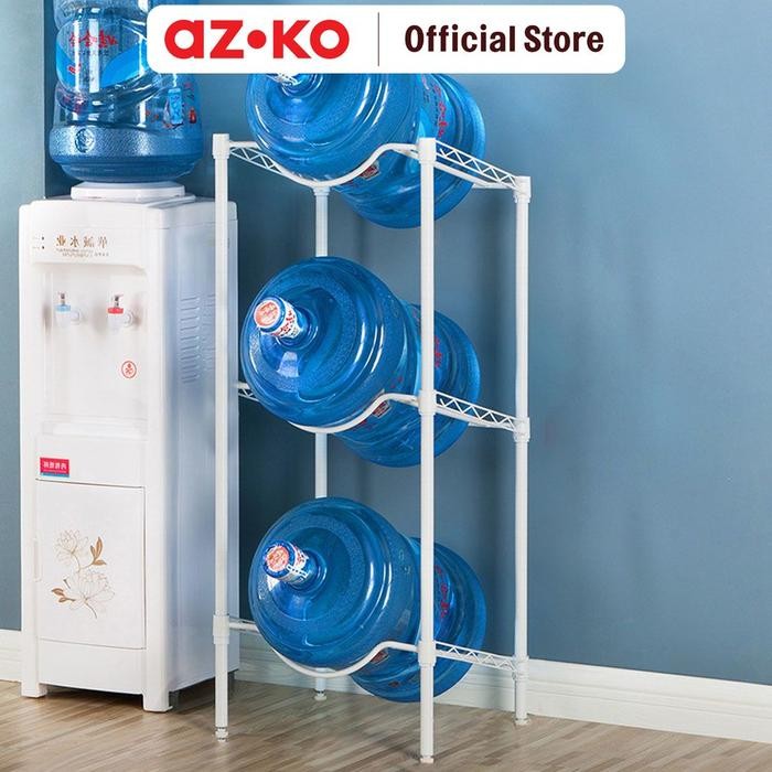Jual AZKO Krisbow Rak Galon 3 Tingkat - Putih | Shopee Indonesia