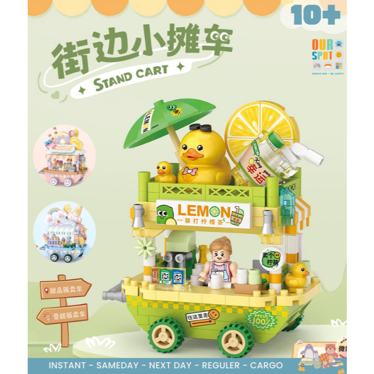 Jual LOZ Cart series 8854 Ice cream cart , 8855 Sweet cart - LOZ ideas ...