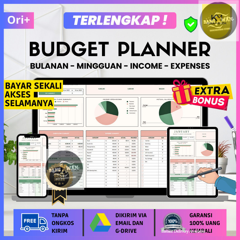 Jual TEMPLATE LAPORAN KEUANGAN Pribadi Keluarga Pemasukan Pendapatan ...