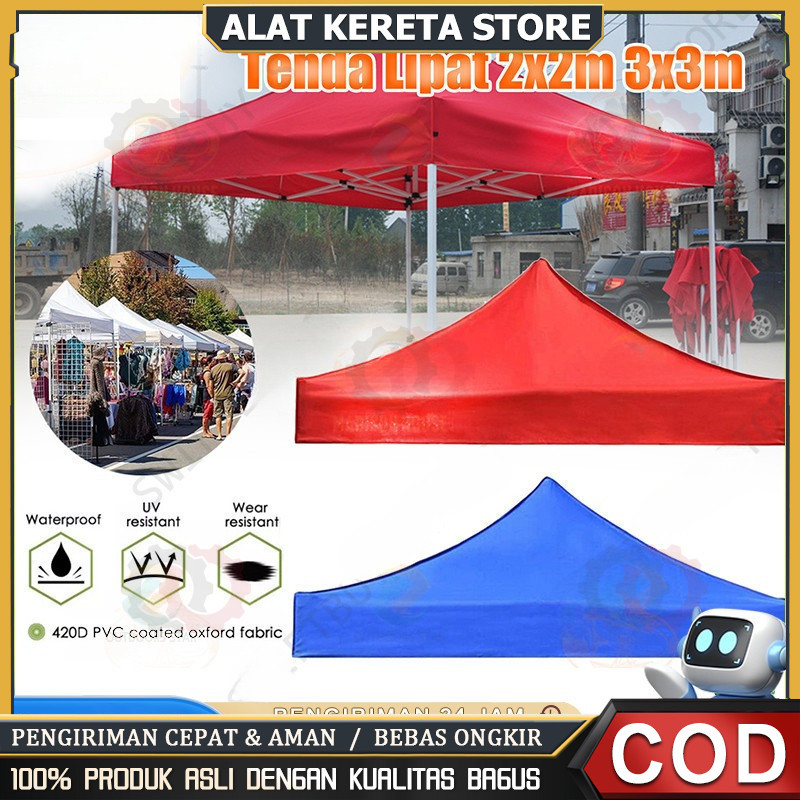 Jual Terpal Atap Tenda Lipat 2x2/3x3 (Bahan Polyester 420D) Anti Air ...