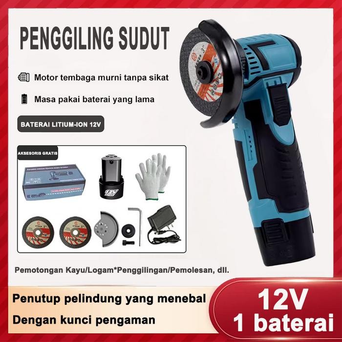 Jual MAKITA Angle Grinder mini Cordless Brushless 3inch Baterai litium ...